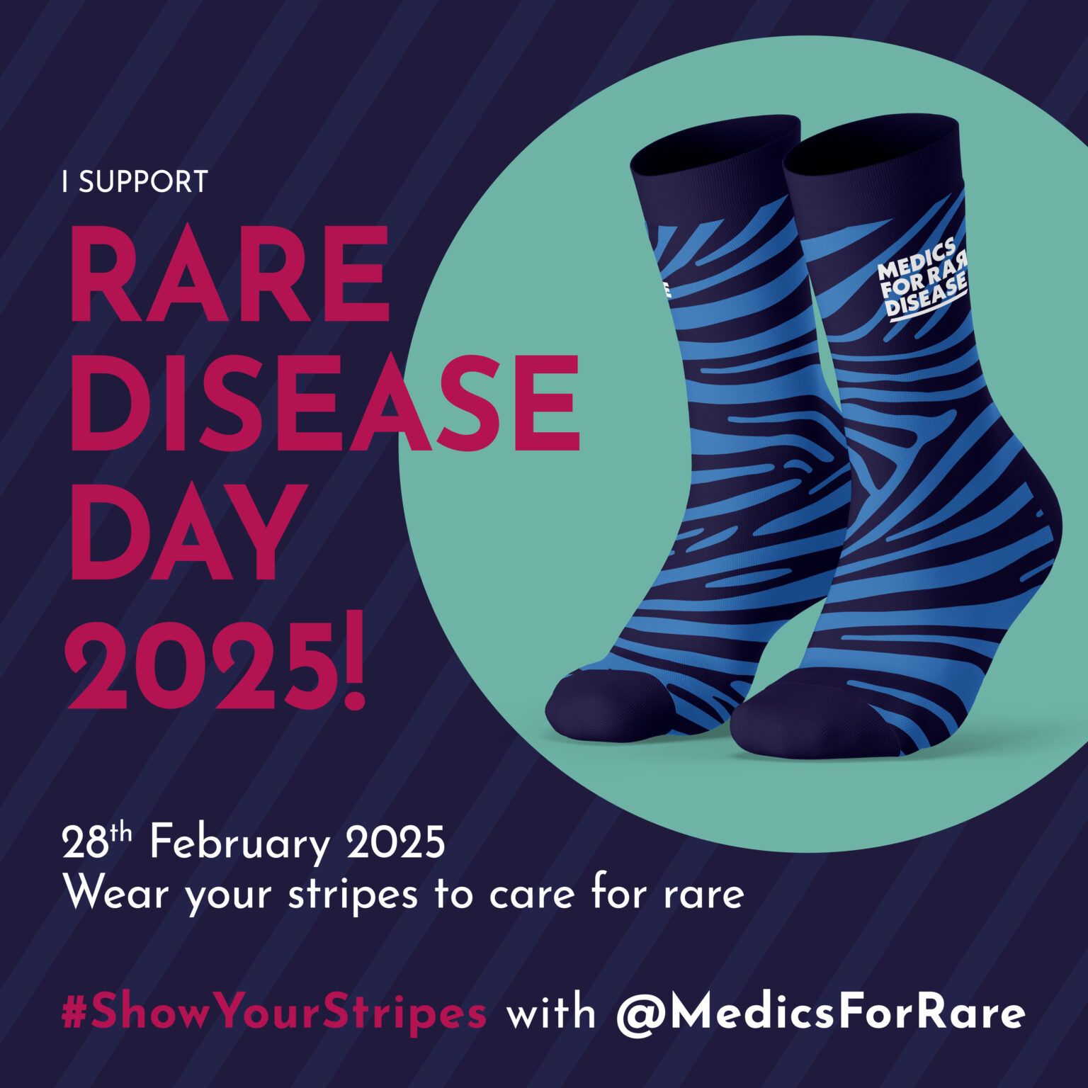 #ShowYourStripes for Rare Disease Day 2025! - M4RD